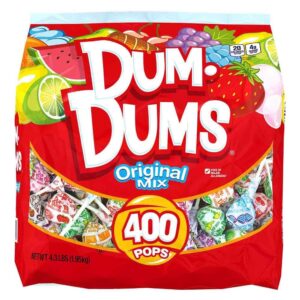 dum dums original mix 400 ct. bag - all-time classic flavors - individually wrapped lollipops for any occasion!