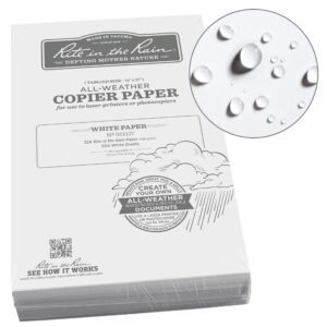 rite in the rain weatherproof laser printer paper, tabloid paper size 11" x 17", 32# white, 500 sheet pack (no. 321117)