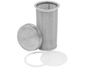 32oz quart cold brew coffee and tea maker stainless steel filter for mason jars with lid and 2 silicone seals (no jar)