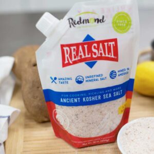 Redmond Real Sea Salt - Natural Unrefined Gluten Free Kosher, 16 Ounce Pouch (2 Pack)