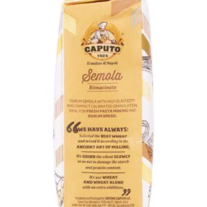 Antimo Caputo Semolina Flour 2.2 LB (Pack of 2) Bulk Italian Durum Semola Flour - All Natural Dough for Fresh Pasta