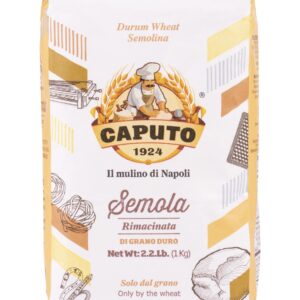 Antimo Caputo Semolina Flour 2.2 LB (Pack of 2) Bulk Italian Durum Semola Flour - All Natural Dough for Fresh Pasta