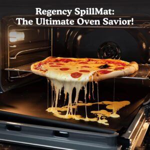 Regency Wraps SpillMat, Non-Stick Heavy-Duty Oven Liner Catches Spills and Prevents Stuck-on Mess in the Oven for Easy Clean-up, BPA-Free Kitchen-Friendly Cooking Accessory, 16"x23", Black, Pack of 2