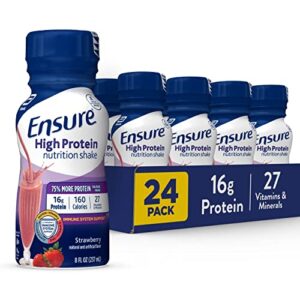 ensure high protein strawberry nutrition shake, 24 pack