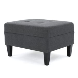 christopher knight home zahra ottoman, dark grey