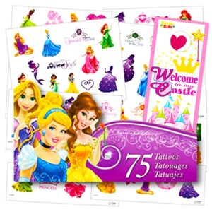 disney princess tattoos - 75 assorted temporary tattoos