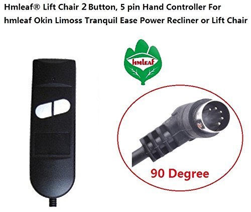 UP/Down 2B 5PIN Remote Hand Controller for OKIN, LIMOSS, Pride,Golden, Med-Lift Chair or Power Recliner 90°