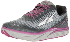 altra women's torin 3 running shoe, gray/pink, 6 b us