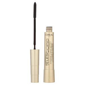 3 x l'oreal paris telescopic high precision flexible 8ml mascara - black