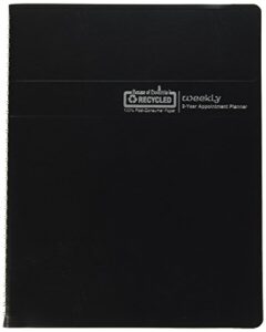 house of doolittle recycled two-year professional weekly planner, 8 1/2 x 11, black, 2018-2019 (272002)