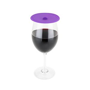 True Wine Glass Covers, Outdoor Silicone Drink Covers, Glass Covers for Drinks, Cocktail Glass Covers, Cup Covers for Drinks, Set of 4, Multicolored