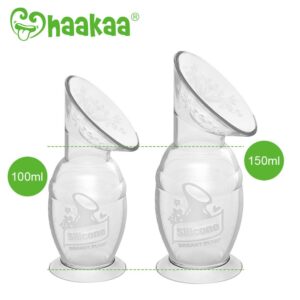 Haakaa 4oz/100ml Silicone Breast Pump with Suction Base 100% Food Grade Silicone BPA PVC and Phthalate Free