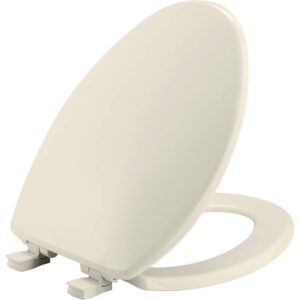 bemis 7300slec 346 toilet seat will slow close and removes easy for cleaning, elongated, biscuit/linen