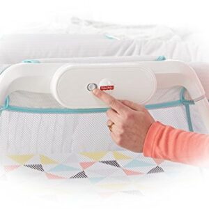 Fisher-Price Stow 'n Go Bassinet Windmill, portable baby cradle with soothing features for infants and newborns