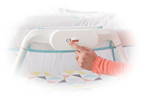 Fisher-Price Stow 'n Go Bassinet Windmill, portable baby cradle with soothing features for infants and newborns