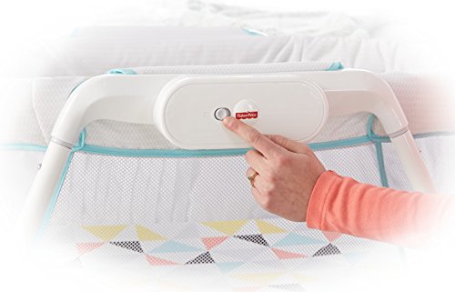 Fisher-Price Stow 'n Go Bassinet Windmill, portable baby cradle with soothing features for infants and newborns