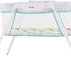 Fisher-Price Stow 'n Go Bassinet Windmill, portable baby cradle with soothing features for infants and newborns