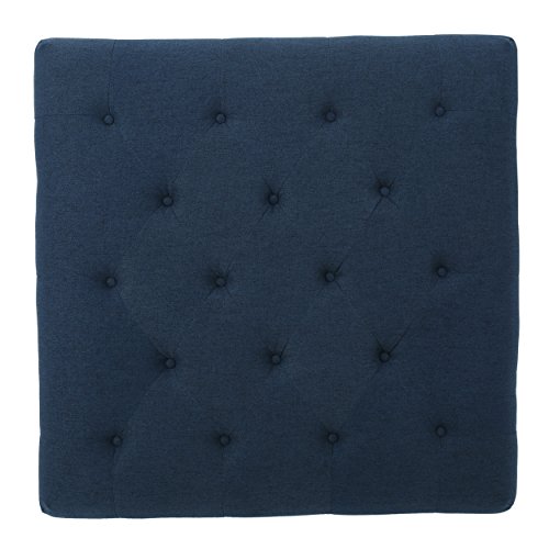 Christopher Knight Home Bordeaux Fabric Ottoman, Dark Blue Dimensions: 40.50”D x 40.50”W x 16.90”H