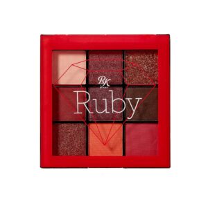 ruby kisses eye shadow palette, 9 shadows (1 pack, ruby)