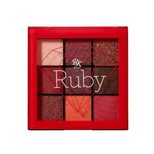 Ruby Kisses Eye Shadow Palette, 9 Shadows (1 PACK, Ruby)