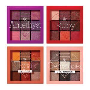 Ruby Kisses Eye Shadow Palette, 9 Shadows (1 PACK, Ruby)