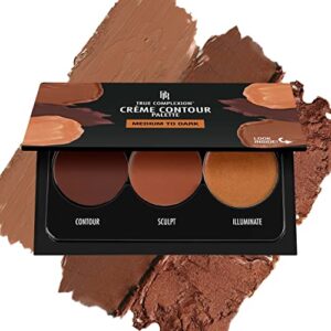 black radiance true complexion creme contour palette, medium to dark, 7.5 gram