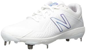 new balance women's fuse v1 metal softball shoe, white, 8 b us