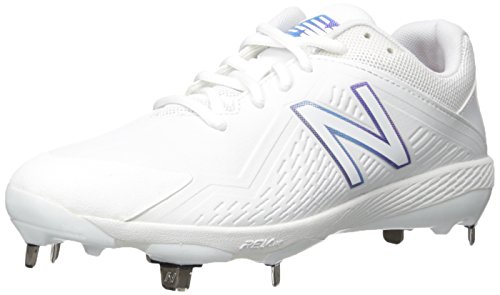 New Balance Women's Fuse V1 Metal Softball Shoe, White, 8 B US