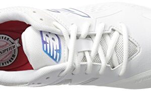 New Balance Women's Fuse V1 Metal Softball Shoe, White, 8 B US