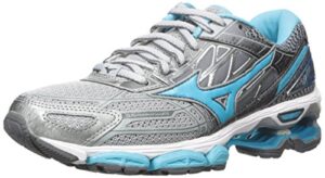 mizuno womens wave creation 19 running shoe, high-rise/blue atoll/castlerock, 8 us