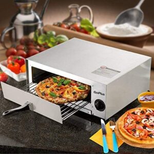 Goplus Electric Pizza Oven Stainless Steel Pizza Baker for Kitchen Commercial Use, Snack Oven