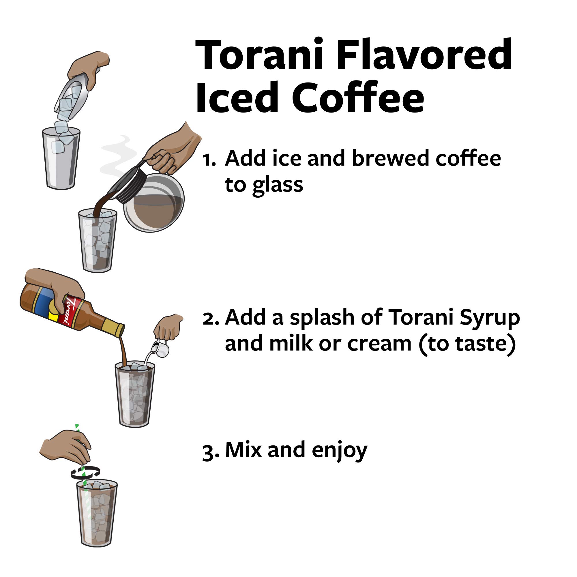 Torani Variety Pack Caramel, French Vanilla, Vanilla & Hazelnut, 25.4 Ounces (Pack of 4)