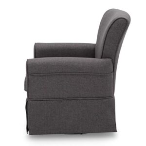 Delta Children Upholstered Glider Swivel Rocker Chair, Charcoal