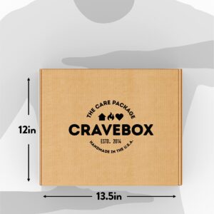 CRAVEBOX Snack Box (65 Count) Spring Finals Variety Pack Care Package Gift Basket Adult Kid Guy Girl Women Men Birthday College Student Office School