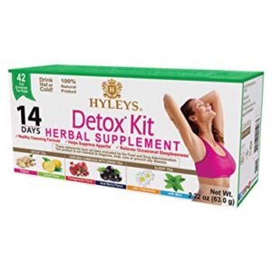 Hyleys Detox Tea 14 Days Kit - 42 Tea Bags - Herbal Supplement - Mother's Mother's Day Gift Day Gift