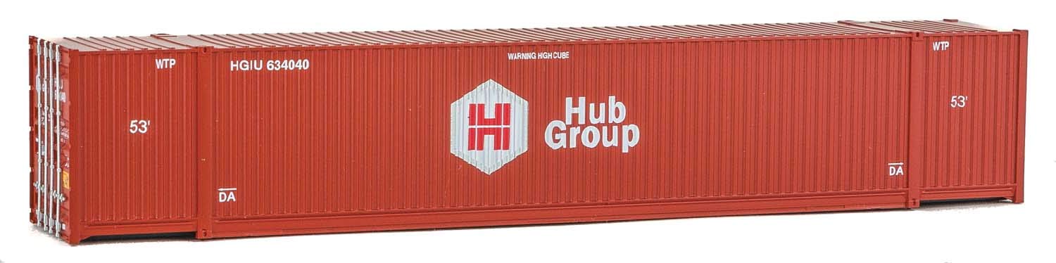 Walthers SceneMaster HO Scale Model of Hub Group (red, White) 53' Singamas Corrugated Side Container,949-8521