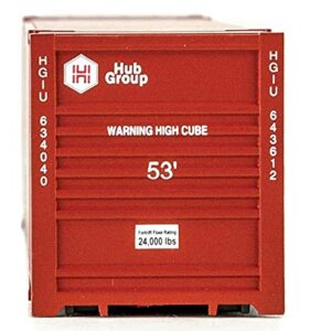 Walthers SceneMaster HO Scale Model of Hub Group (red, White) 53' Singamas Corrugated Side Container,949-8521