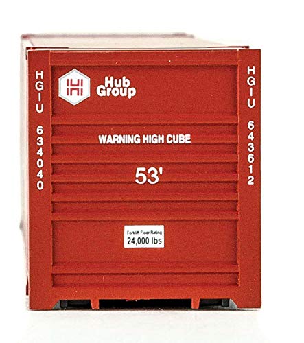 Walthers SceneMaster HO Scale Model of Hub Group (red, White) 53' Singamas Corrugated Side Container,949-8521