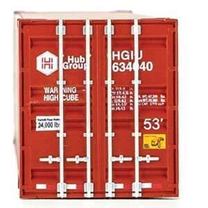 Walthers SceneMaster HO Scale Model of Hub Group (red, White) 53' Singamas Corrugated Side Container,949-8521