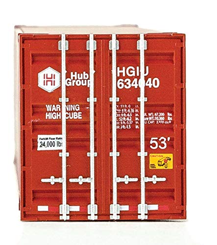 Walthers SceneMaster HO Scale Model of Hub Group (red, White) 53' Singamas Corrugated Side Container,949-8521