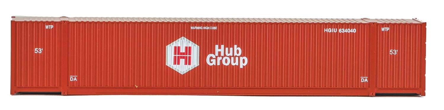 Walthers SceneMaster HO Scale Model of Hub Group (red, White) 53' Singamas Corrugated Side Container,949-8521