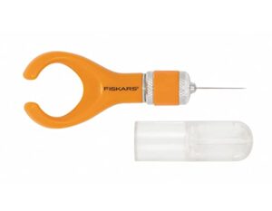 fiskars softgrip fingertip art knife, finger-handicraft knife/blade, for right- and left-handed people, total length: 10,7 cm, quality steel/plastic, orange, 1024409