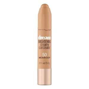 maybelline dream brightening creamy concealer, 50 medium deep (pack of 2)