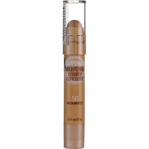 Maybelline Dream Brightening Creamy Concealer, 50 Medium Deep (Pack of 2)