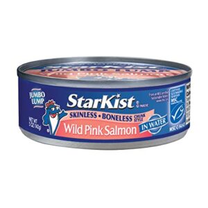 starkist wild pink salmon, skinless, boneless, 5 ounce (pack of 12)