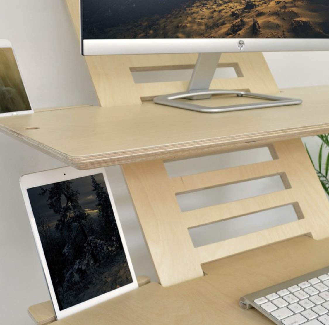 Jumbo DeskStand Standing Desk Height Adjustable Sit-Stand Desk Converter, Ergonomic Furniture