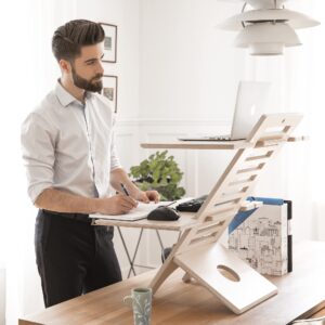 Jumbo DeskStand Standing Desk Height Adjustable Sit-Stand Desk Converter, Ergonomic Furniture