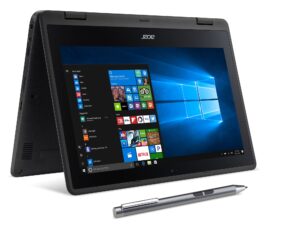 acer sp111-31n-c4ug spin 1, 11.6" full hd touch, 2 in 1 laptop, celeron n3350, 4gb ddr3l, 32gb storage, office 365, stylus, obsidian black