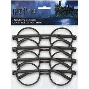 unique authentic black harry potter glasses - pack of 4 - magical cosplay & enchanting style - perfect for costume parties