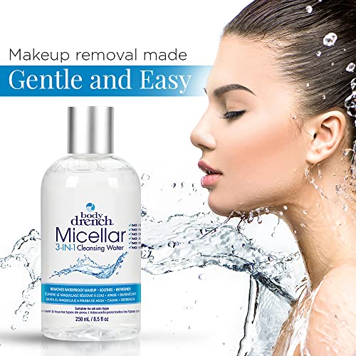 Body Drench Micellar 3-In-1 Cleansing Water – Removes Waterproof Makeup, 8.5 fl oz